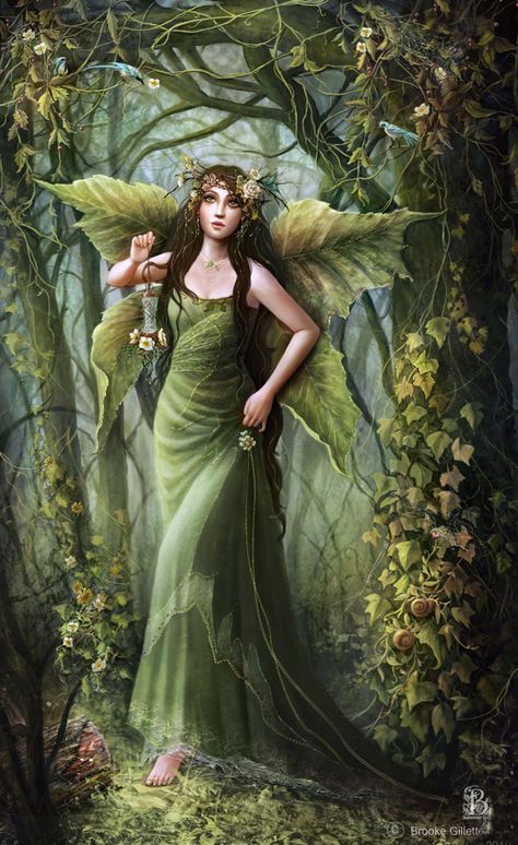Leaves Of Green By Brookegillette Fairy Art Beautiful Fairies