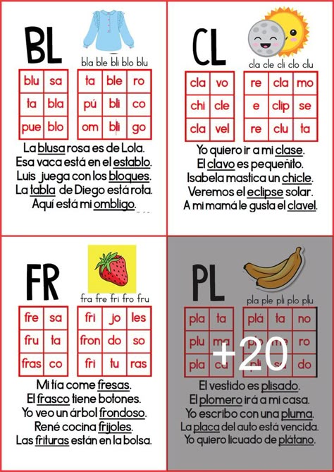 Silabas Trabadas Para Imprimir Silabas Trabadas Para Imprimir