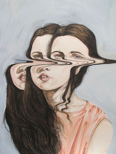 Distortedfractured Self Portraits
