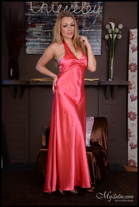 Pin By Chris2715 On Penny Lee Lingerie Gown Satin Dresses Silk Satin Dress