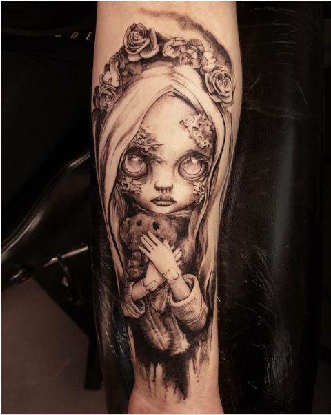 Details More Than 64 Porcelain Doll Tattoo Latest Incdgdbentre