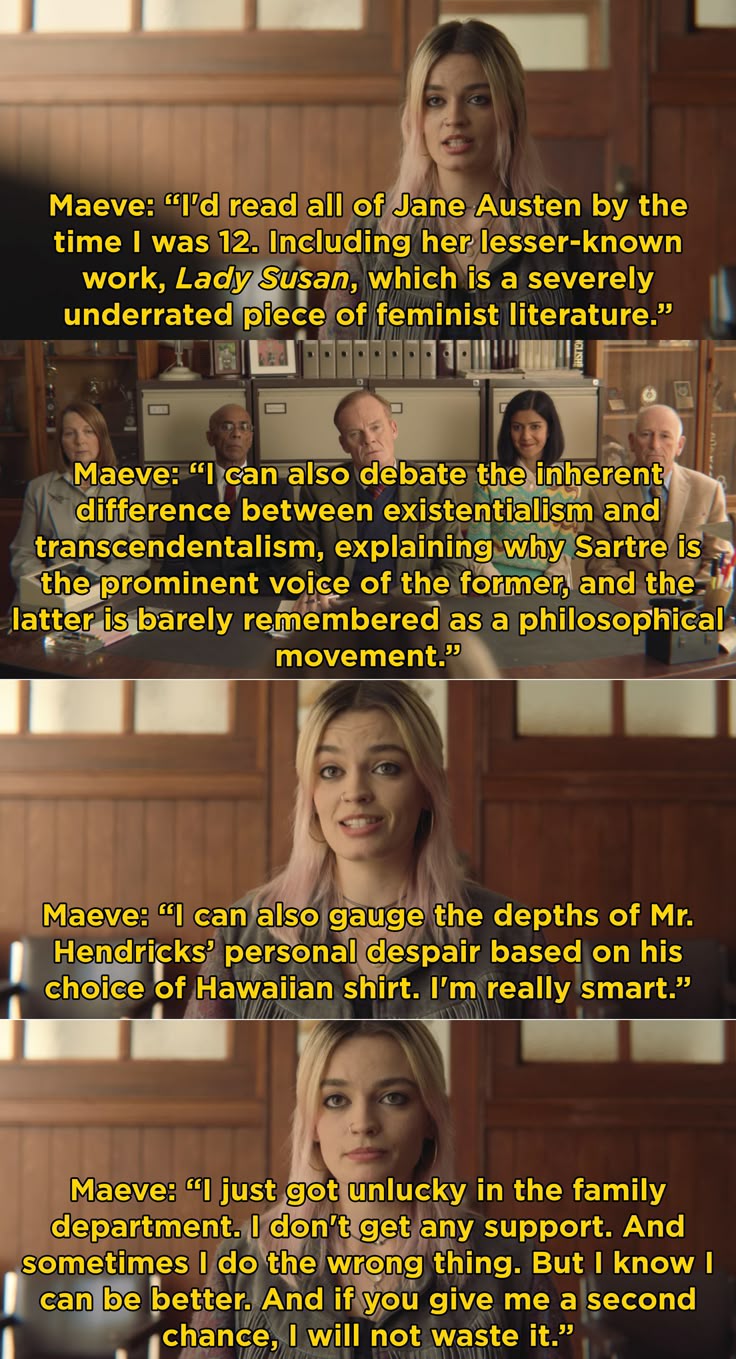 When Maeve Gave This Speech About Why She Shouldnt Be Expelled Sex