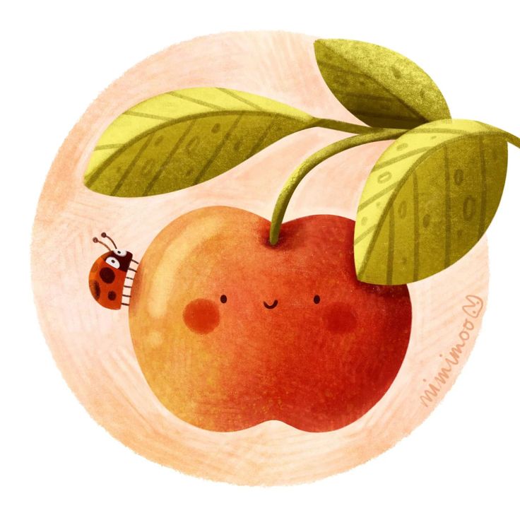 Mimi Purnell Illustrator On Instagram This Little Ladybug Has Found The Perfect Apple π·
