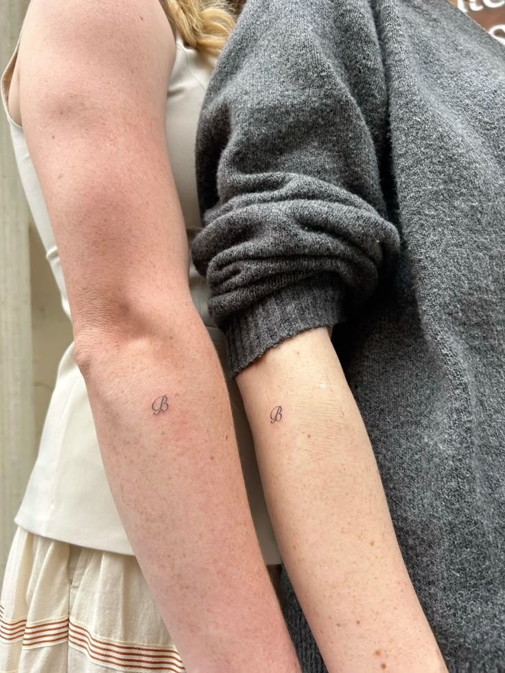 Matching Initial Tattoos Small Tattoos Letter B Tattoo Tattoo Fonts