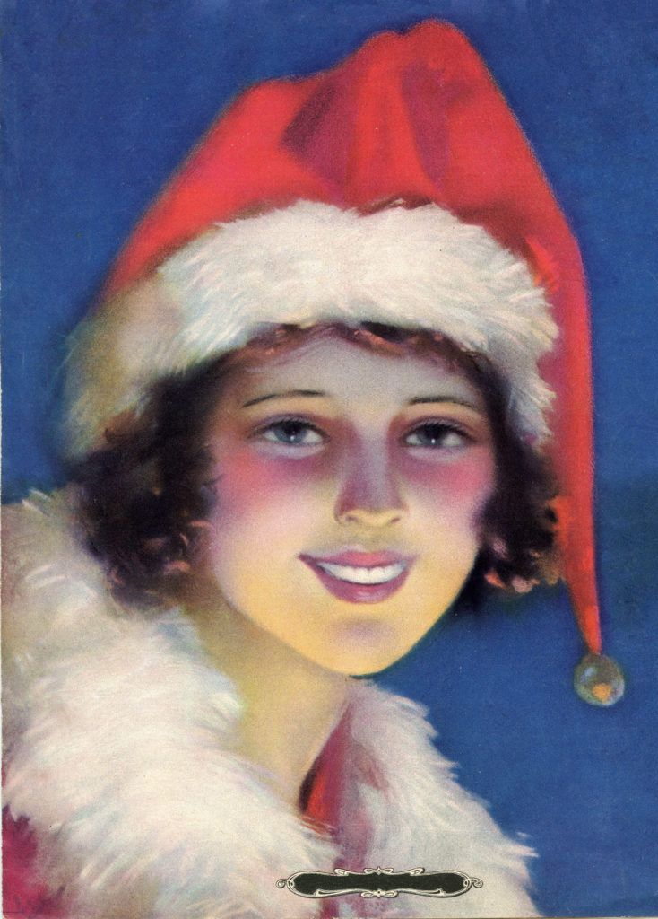 16 Vintage Christmas Lady Images Female Images Girl With Hat