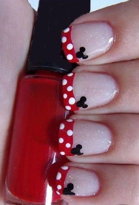 195 Minnie Mouse Nail Art Designs Body Art Guru Minnie Mouse Nail Art Disney Nails Disney