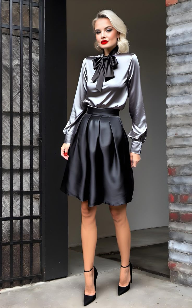 Sexy Outfits Classy Outfits Modern Pinup Female Transformation Shiny Dresses Silk Outfit