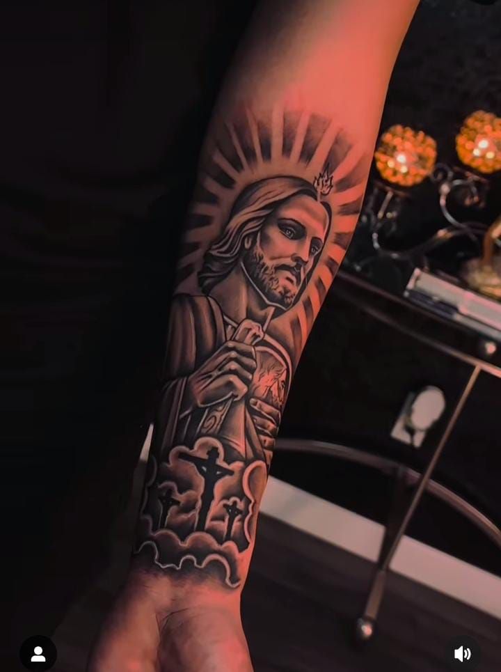 Pin de Lucas Gerhardt em Religião em 2024 | Tatuagem atrás do braço ... Pin de Lucas Gerhardt em Religião em 2024 | Tatuagem atrás do braço ...