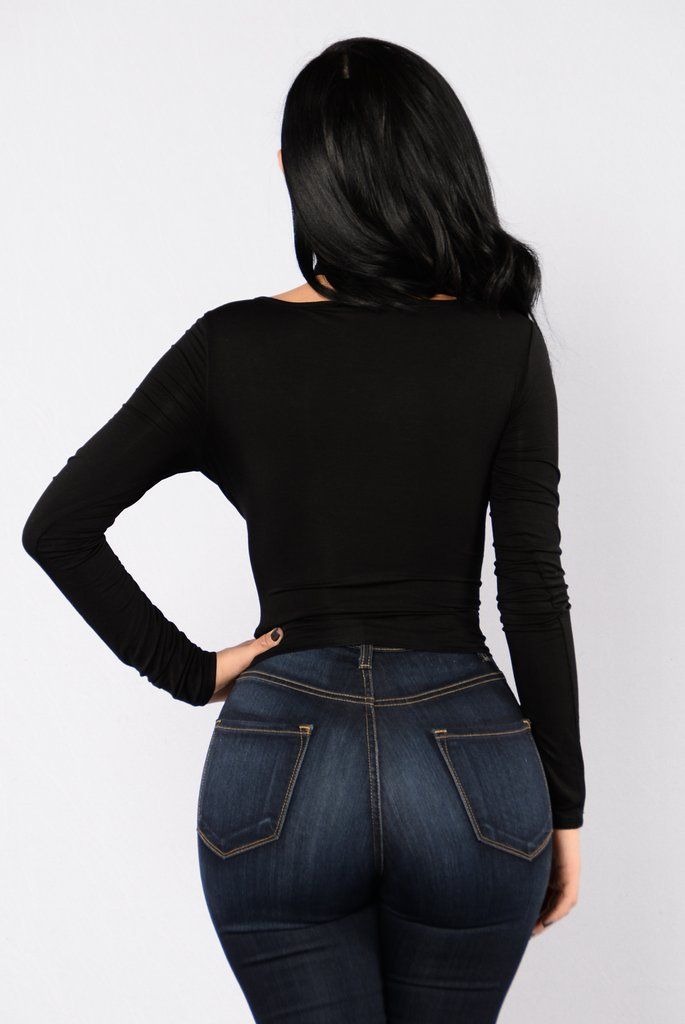 Body Picture Perfect Pant Tight Pants Black Crop Tops Long Sleeve Crop Top Beauty Women