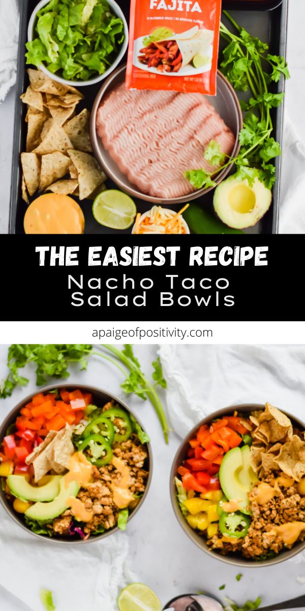 Nacho Taco Salad Bowl Recipe Macro Friendly Recipes Taco Salad