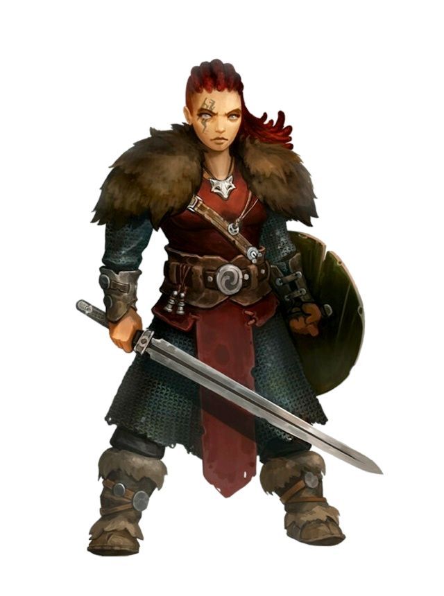Female Dwarf Sword Shield Fighter Pathfinder 2e Pfrpg Dnd Dandd 3 5 5e