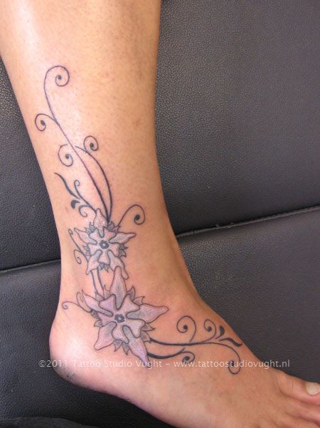 Tattoo Enkel Voet Bloemen 127 Enkelbandje Tatoeage Tatoeage Voeten Tatoeage Ideeën