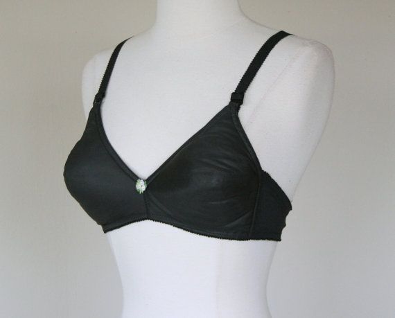 1960s Black Padded Bra Wire Free Bra Pointed Conical Etsy Wire Free Bras Padded Bras Bra