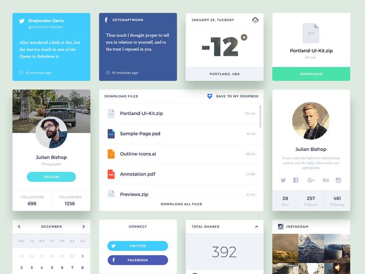 Visual Hierarchy Ui Kit Web Widget