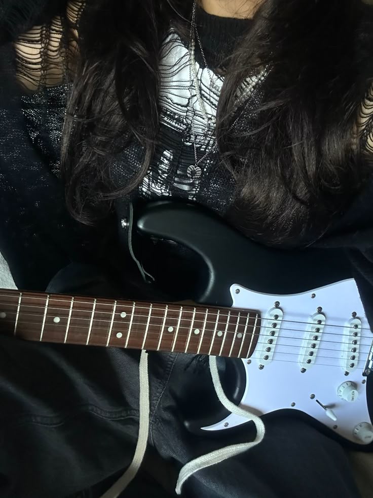 Rock N Roll Guitar Girl Cool Electric Guitars Black Electric Guitar