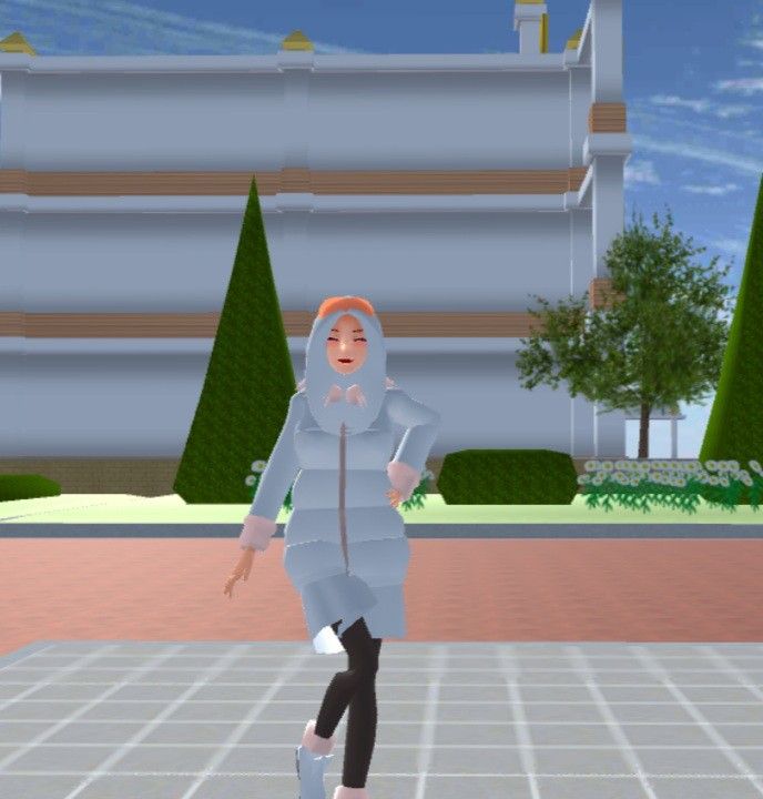 Hijab Girl Sakura School Simulator Gambar Karakter Disney Imut Sakura