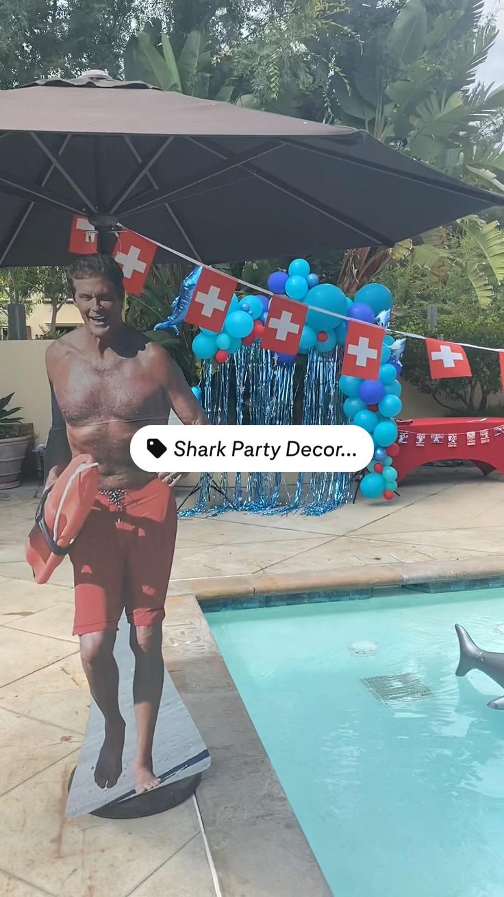 Babe Watch” Themed Birthday Party Baywatch Theme Shark Party Baywatch