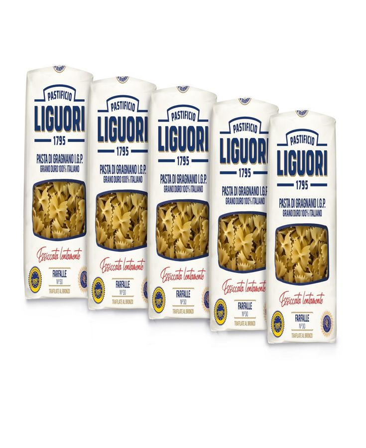 Pastificio Liguori 1975 Farfalle Igp Short Pasta Di Gragnano 176 Oz Pack Of 5 And Reviews