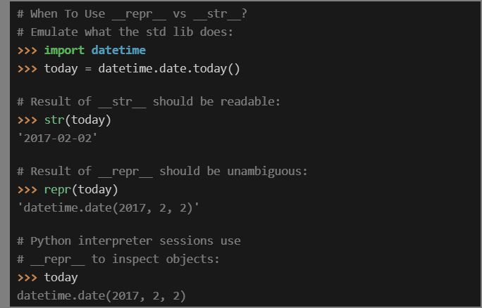 When To Use __repr__ vs __str__? | Credit: RealPython | Computer ... When To Use __repr__ vs __str__? | Credit: RealPython | Computer ...