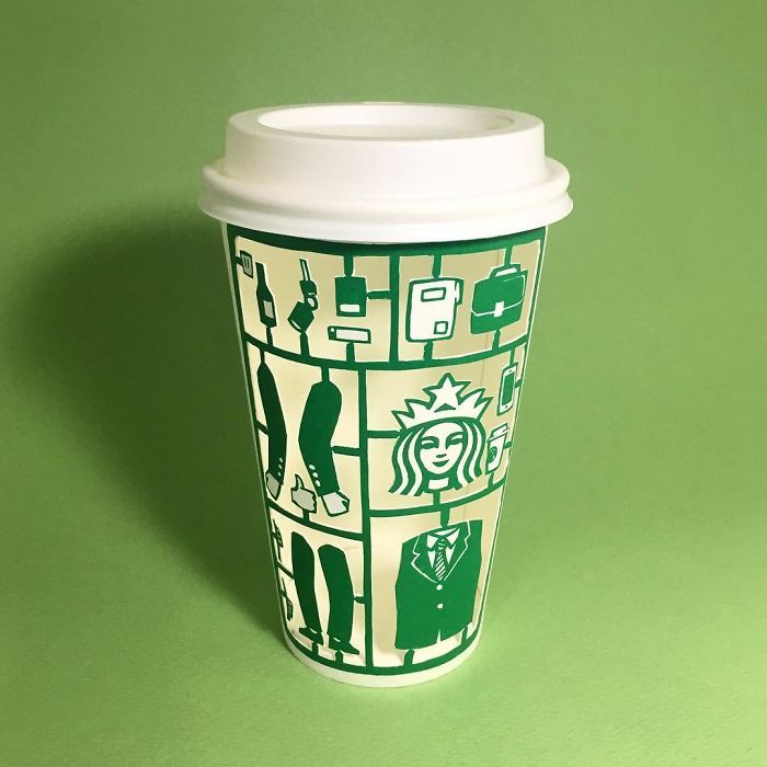Artist Reveals The Hidden Life Of Starbucks Mermaid By Transforming Their Cups Starbucks Art