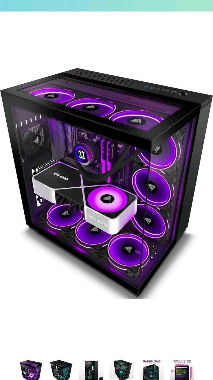 AMANSON PC Case - ATX Mid Tower Gaming Case with 7 PWM Fans and ... AMANSON PC Case - ATX Mid Tower Gaming Case with 7 PWM Fans and ...