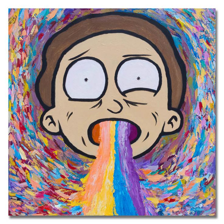 Morty And The Rainbow Poster Morty Rick And Morty Art
