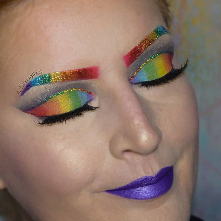 Pride Look Lgbtq Support Makeup Look Rainbow Makeup Pride Makeup