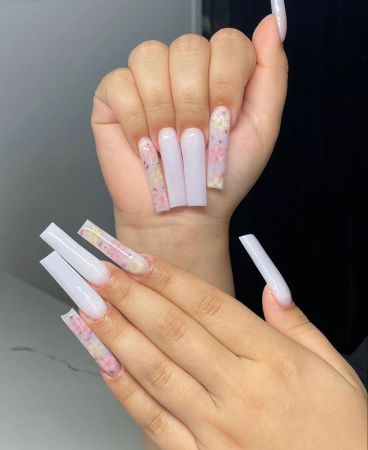 Pin By Tootie🍭 On Claws Long Square Acrylic Nails Long Acrylic