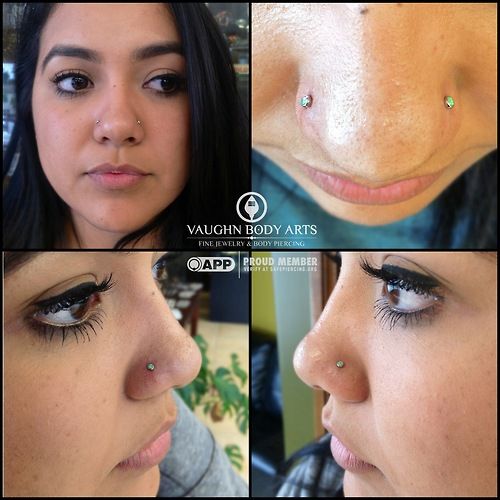 Gloria Stopped In To Get A Nostril Piercing To Match Her 3 Month Old