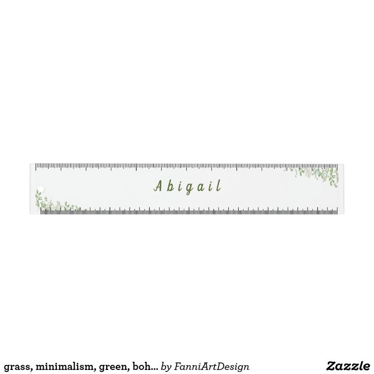 Grass Minimalism Green Boho Ruler Zazzle Tool Design School Supplies Ruler