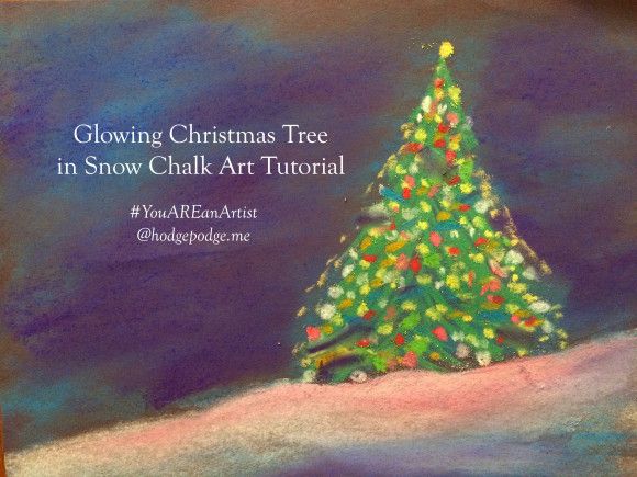 A Drawing Of A Christmas Tree In Snow With Words Above It That Read