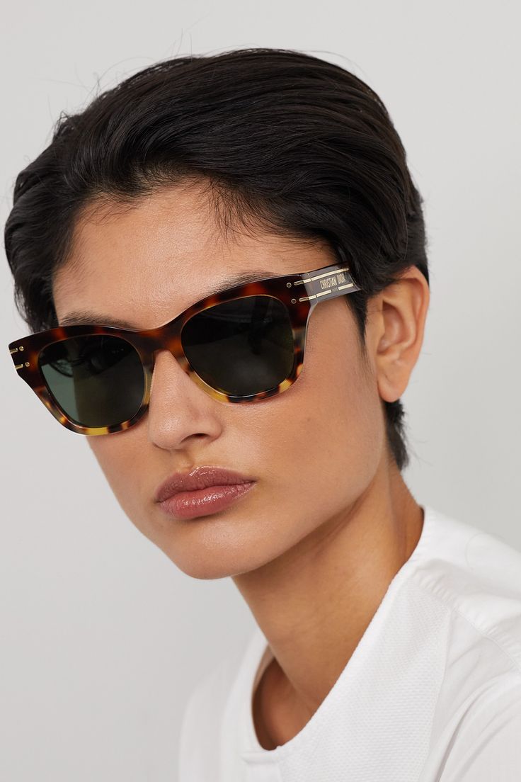 Dior Eyewear Diorsignature B4i Square Frame Tortoiseshell Acetate Sunglasses Retro Aviator