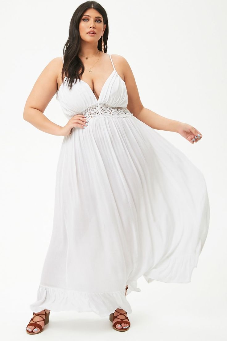 Plus Size Boho Me Halter Maxi Dress White Lace Maxi Dress Dresses