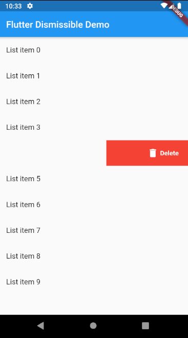 Flutter Dismissible Widget Swipe Both Ways Flutter Widget Boilerplate Code