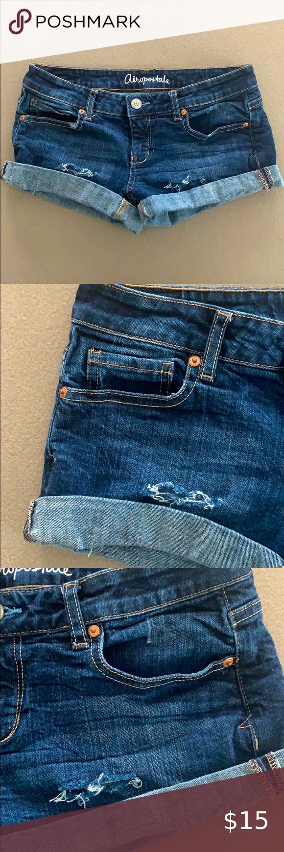 Aeropostale Denim Jean Shorts Midi Shorty 6 Lace Denim Shorts Denim Jeans Denim And Lace