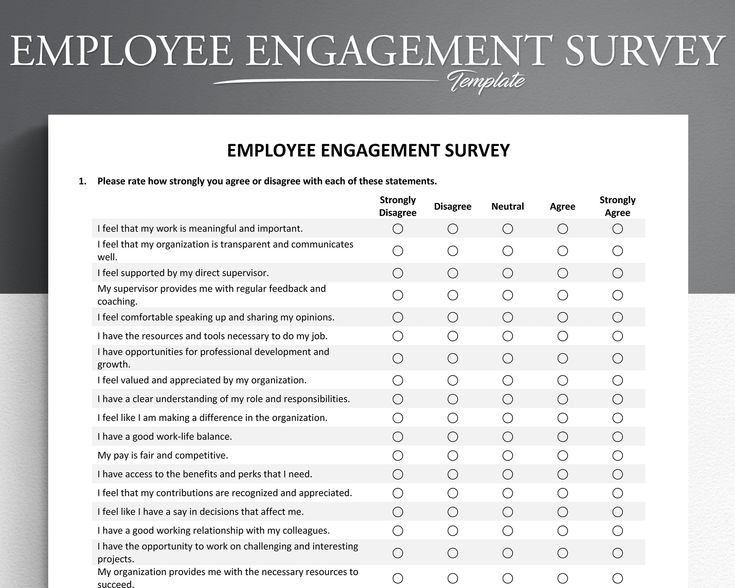 Employee Engagement Survey Template. Microsoft Word/googledocs ... Employee Engagement Survey Template. Microsoft Word/googledocs ...