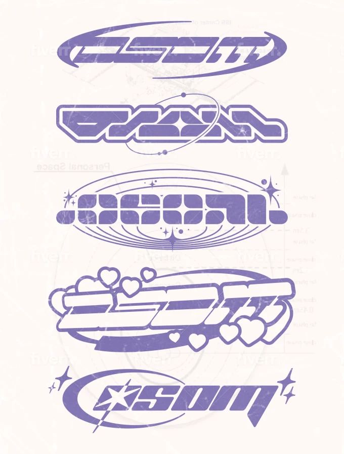 Omboohombo I Will Design A Custom Y2k Logo Typeface For Your