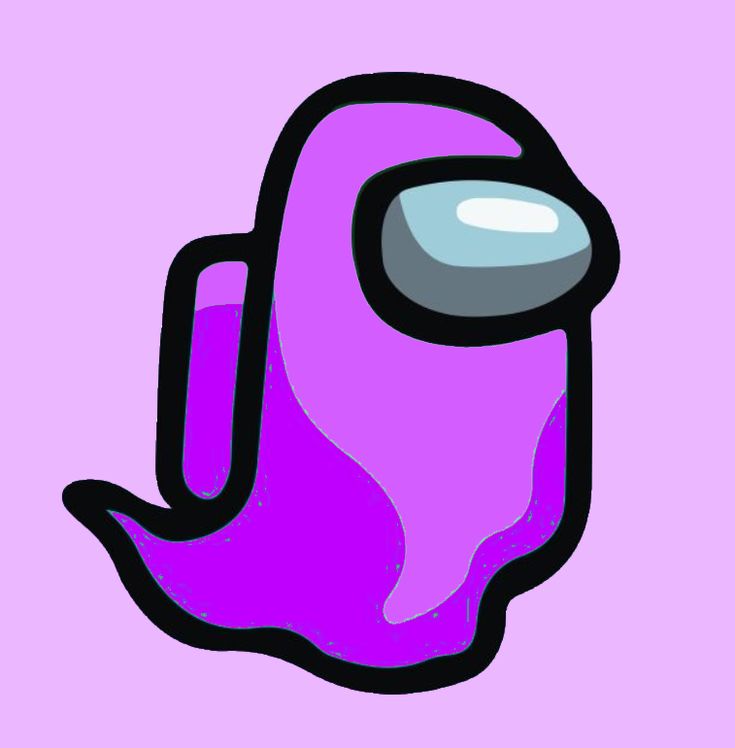 Purple Among Us Ghost Drawing Nel 2024