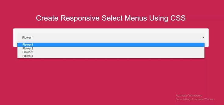 How Can I Create Responsive Select Menus Using Css Css The Selection Menu