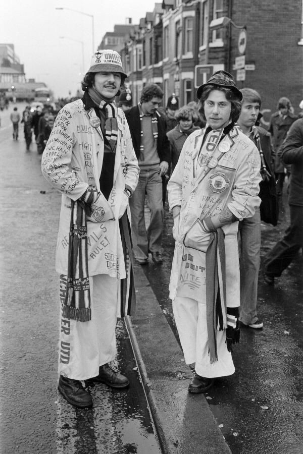 Two Manchester United Fans In Butcher Coats By Iain Sp Reid C 1976