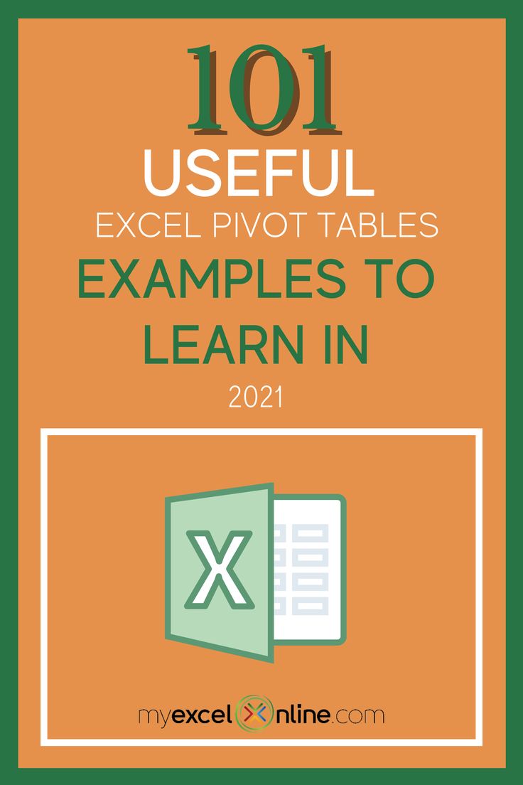 101 Excel Pivot Tables Examples | MyExcelOnline | Pivot table, Excel ... 101 Excel Pivot Tables Examples | MyExcelOnline | Pivot table, Excel ...