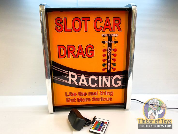 Slot Car Drag Racing Light Up Display Sign Slot Car Drag Racing Drag Racing Slot Cars