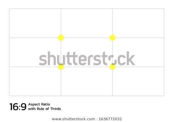 16 By 9 Aspect Ratio Rule Stock Vector Royalty Free 1636772032