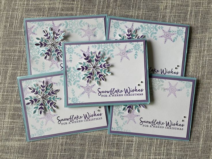 Snowflake Christmas Card Set Non Traditional Christmas Etsy
