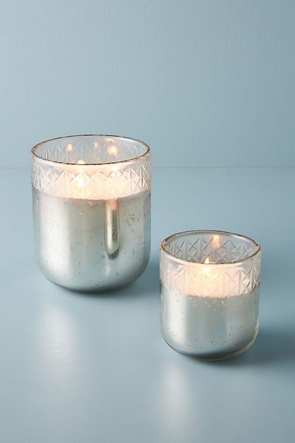 Elegant Mercury Glass Candle Set Elegant Mercury Glass Candle Set
