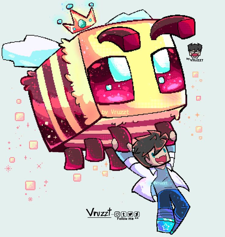 Queen Bee By Vruzzt On Deviantart Minecraft Art Minecraft Drawings Minecraft Anime