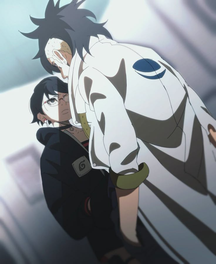 Kawaki And Sarada Sketsa Anime Gambar Animasi Kartun Cara Menggambar