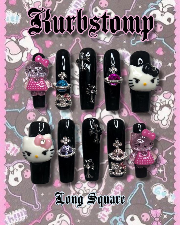 Pin By Dana Northcott On Hello Kitty Hello Kitty Nails Art Really
