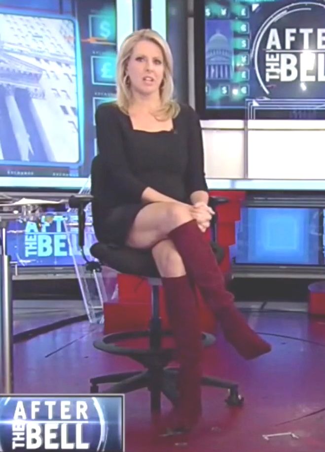 The Appreciation Of Booted News Women Blog Cheryl Casone Answered The Bell In Purple Suede Bo