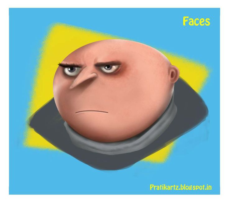 Faces Gru Despicableme Pratikartz Face Character Design Travel Pillow